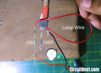 Wire Break Alarm Circuit with IRFZ44N MOSFET | CircuitBest
