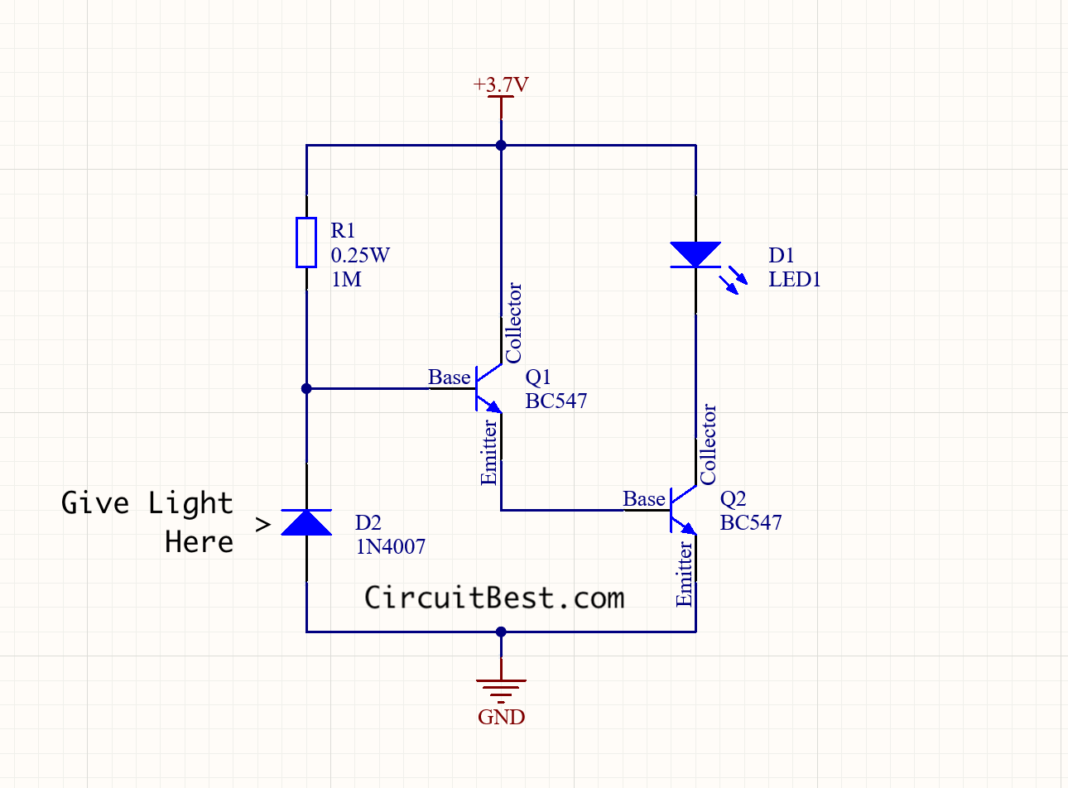 Simple Light Sensor Circuit using 1N4007 Diode (Without Using LDR ...